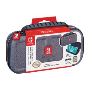 game traveler nintendo switch lite case - switch lite carrying case for switch lite, hard travel case, adjustable viewing stand, bonus game case & deluxe carry handle, licensed nintendo game case