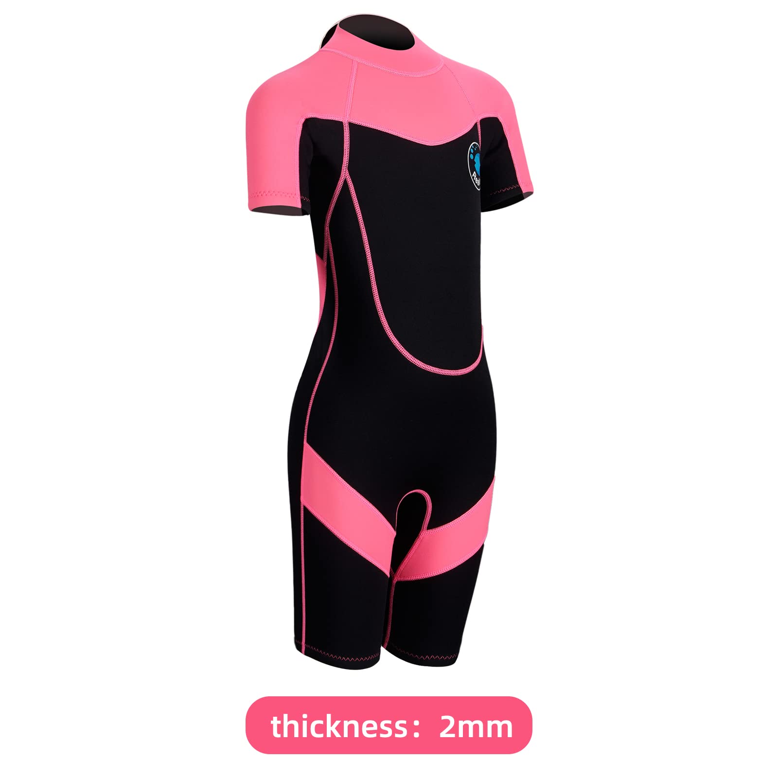 REALON Shorty Wetsuit Kids for Boys/Girls Shorty Baby One Piece Wet Suit 2mm Neoprene Wet Suit Shorty Back Zipper 3t to 12t Toddler/Infant Swimsuit for Surfing Snorkeling Swimming