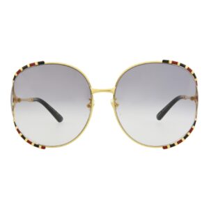 Gucci Round/Oval Sunglasses Gold Gold Grey Luxury Eyewear Made In Japan Metal Frame Designer Fashion for Everyday Luxury