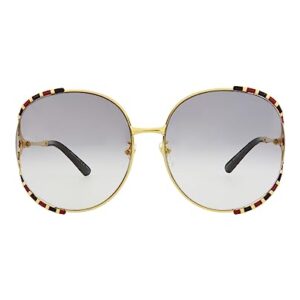 Gucci Round/Oval Sunglasses Gold Gold Grey Luxury Eyewear Made In Japan Metal Frame Designer Fashion for Everyday Luxury