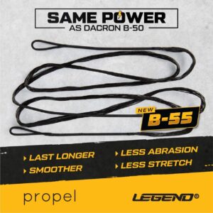 LEGEND Recurve Bow String - Dacron Bow String Replacement - Traditional Bowstrings - Recurve Bow Archery Accessories - Archery Equipment for Recurve Bows - Bowstring AMO 58 inch - 16 Strands