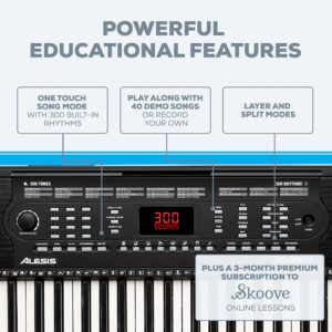 Alesis Melody 54 - Electric Keyboard Digital Piano with 54 Keys, Speakers, 300 Sounds, 300 Rhythms, 40 Songs, Microphone and Piano Lessons