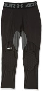 under armour gameday 2 pad 3/4 basketball tight, blk,lg