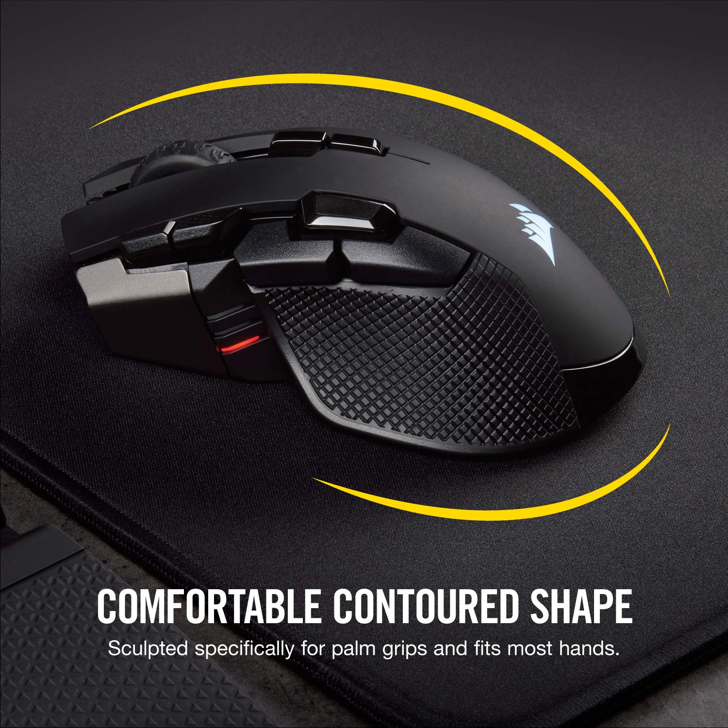 CORSAIR IRONCLAW Wireless RGB - FPS and MOBA Gaming Mouse - 18,000 DPI Optical Sensor - Sub-1 ms Slipstream Wireless (Renewed)