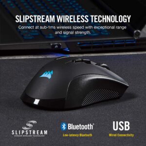 CORSAIR IRONCLAW Wireless RGB - FPS and MOBA Gaming Mouse - 18,000 DPI Optical Sensor - Sub-1 ms Slipstream Wireless (Renewed)