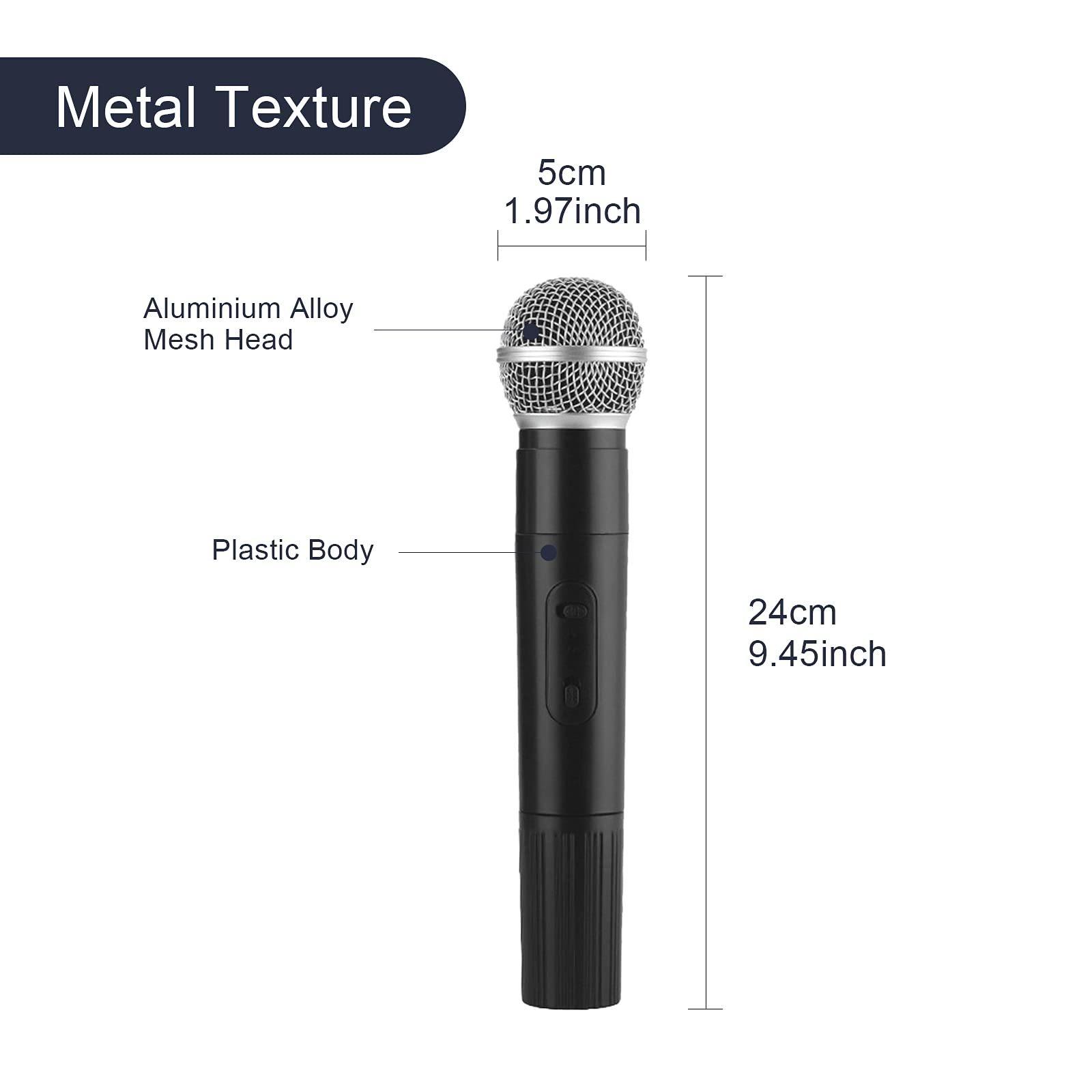 Gazechimp 1 Microphone Plastic Rock Mic Karaoke Prop Performance