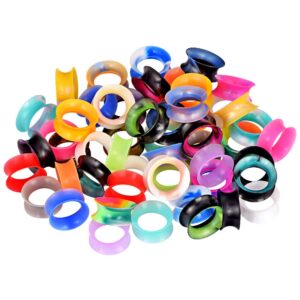 Stuppendux 26Pairs Soft Silicone Tunnels Ear Gauges Tunnels Plugs Stretchers Expander Mix Set for Women Men 00g 10mm