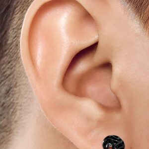 KJM Fashion 2PCS Blackline Alloy 1/2 inch 12mm Flesh Earring Stretcher Ear Tunnel Gauges Lobe Piercing Jewelry 5415