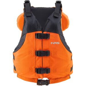 nrs big water v youth rafting lifejacket (pfd)-orange-youth