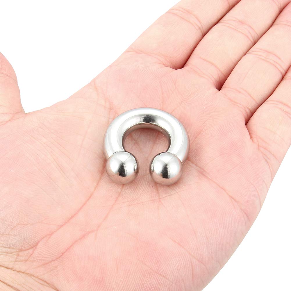 Yaalozei 0G Spetum Rings Ear Gauges Earrings Plug Tunnel Streching Piercing Kit Surgical Stainless Steel Horseshoe Barbell Prince Albert Nose PA Cartilage Earring Ring Piercing Jewelry Women Men 16mm