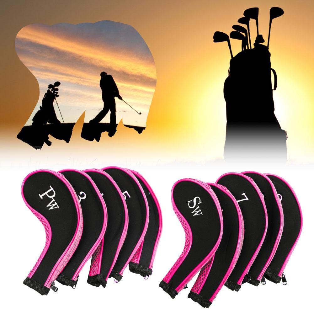 VGEBY1 Iron Head Covers, 10Pcs Neoprene Waterproof Wear Resistant Putter Protector Case Golfer Accessory()