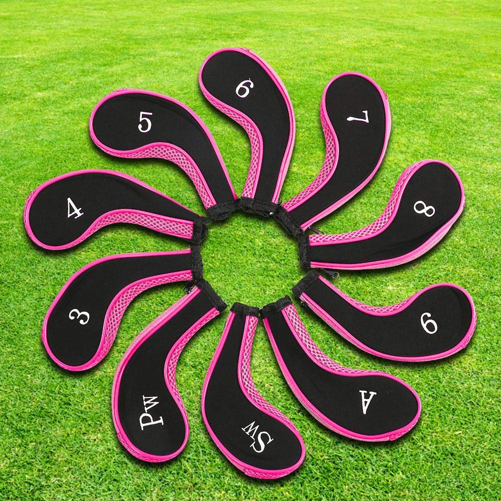 VGEBY1 Iron Head Covers, 10Pcs Neoprene Waterproof Wear Resistant Putter Protector Case Golfer Accessory()