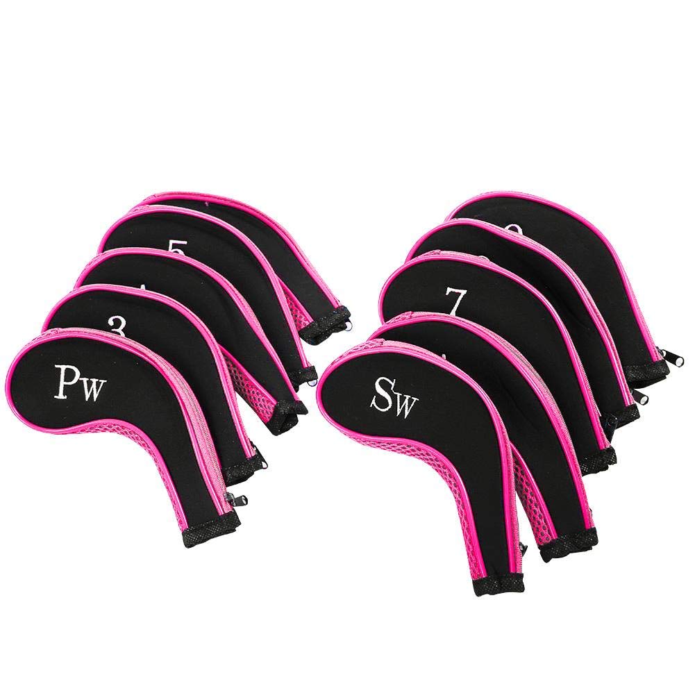 VGEBY1 Iron Head Covers, 10Pcs Neoprene Waterproof Wear Resistant Putter Protector Case Golfer Accessory()