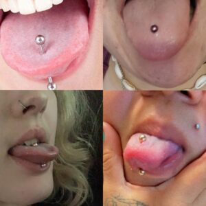 MODRSA 14G Tongue Nipple Rings Nipplerings Piercing Women Straight Barbell Surgical Steel Viper Tongue Tip Piercing Flexible Clear Retainer for Women 5/8" 16mm