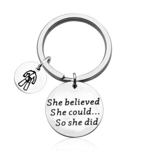 ensianth martial arts keychain she believed she could so she did keychain martial arts karate gift (martial arts key)