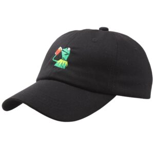 the frog dad hat baseball cap sipping sips drinking tea champion adjustable snapback hip hop cotton baseball cap black