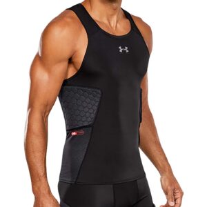 under armour gameday 3-pad tank bball, medium, black