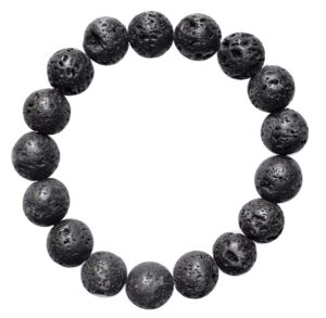 charged natural pahoehoe lava stone crystal essential oil diffuser 12mm bracelet selenite charger (12mm bead bracelet)