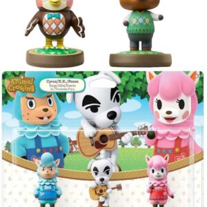 Animal Crossing Series 3-Pack Amiibo (Animal Crossing Series) - Tom Nook - Blathers Amiibo Bundle for Nintendo Switch - 3DS - Wii U (Bulk Packaging)