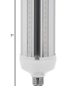 Feit Electric C4000/5K/LEDG2 300W Equivalent Mini Corn Bulb, Corn Cob High Output LED Light Bulb, E26 Base, 5000K Daylight, 3” x 3” x 7”