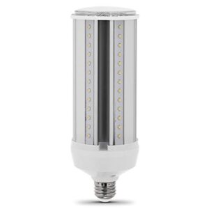 feit electric c4000/5k/ledg2 300w equivalent mini corn bulb, corn cob high output led light bulb, e26 base, 5000k daylight, 3” x 3” x 7”