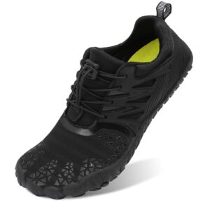 l-run summer water shoes men women hiking aqua shoes black m us (women 11.5, men 10.5)=eu43