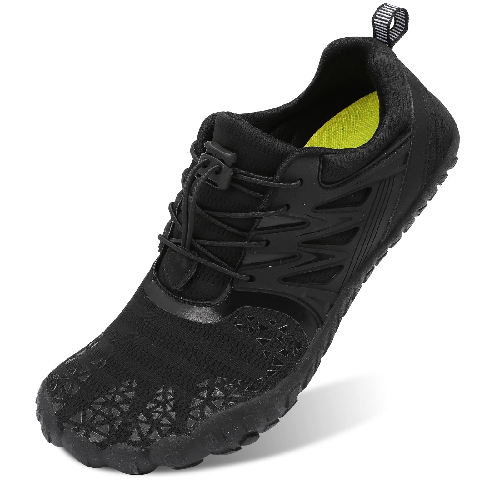 L-RUN Summer Water Shoes Men Women Hiking Aqua Shoes Black M US (Women 11.5, Men 10.5)=EU43