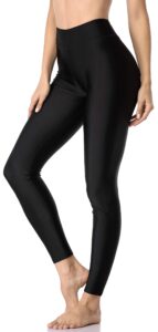 attraco women's swim tights swimming leggings long swimming pants black m