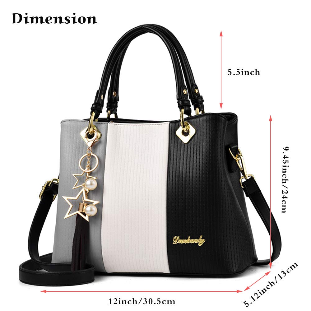 Chikencall® Women Clacssic Tote Bag Fashion Handbag and Purses designer PU leather Shoulder Bag Top Handle Satchel with Star Pendant