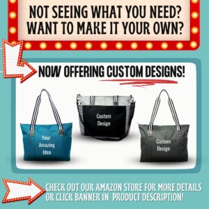 Brooke & Jess Designs Chaos Coordinator Tessa Black Zipper Canvas Tote Bag - Gift Ideas for Female Bosses, Thank You Office Appreciation Gift