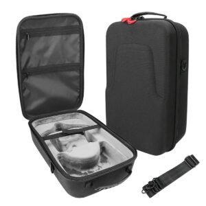 winkeyes travel case for oculus quest all-in one vr gaming headset and controllers accessories waterproof shock-proof wear-resistant crush-resistant double zipper hand-held storage bag carrying case