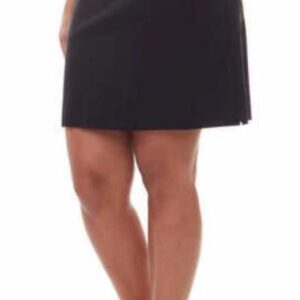 SC&CO Women's Comfortable Stretch Double wraparoand Skort (S, Black)