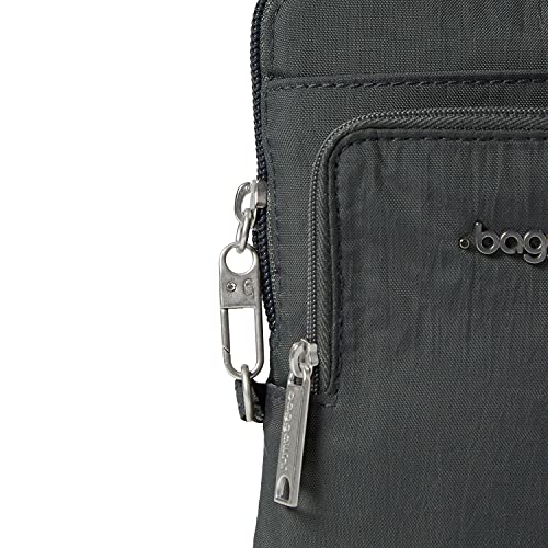 Baggallini womens Securtex® Anti-theft Activity Crossbody Bag Cross Body, Charcoal, One Size US