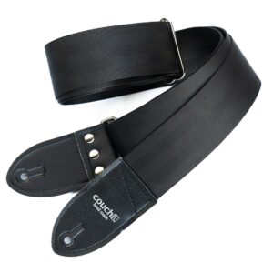 couch the original recycled seatbelt guitar strap made in usa guitar straps (black)