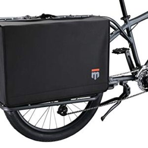 Mongoose Envoy Cargo Bike with 26-Inch Wheels in Grey, Small/Medium Frame, with 8-Speeds, Shimano Drivetrain, Aluminum Cargo Frame, Internal Cable Routing, Mechanical Disc Brakes, and Center Kickstand