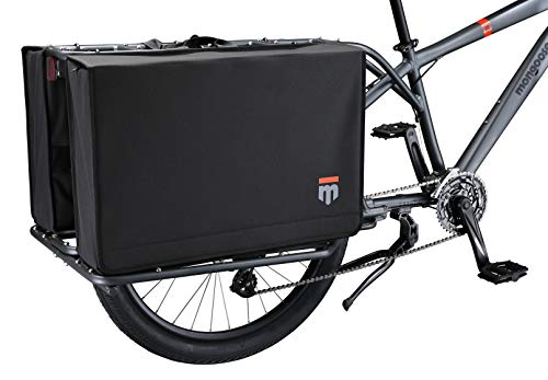 Mongoose Envoy Cargo Bike with 26-Inch Wheels in Grey, Small/Medium Frame, with 8-Speeds, Shimano Drivetrain, Aluminum Cargo Frame, Internal Cable Routing, Mechanical Disc Brakes, and Center Kickstand