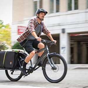 Mongoose Envoy Cargo Bike with 26-Inch Wheels in Grey, Small/Medium Frame, with 8-Speeds, Shimano Drivetrain, Aluminum Cargo Frame, Internal Cable Routing, Mechanical Disc Brakes, and Center Kickstand