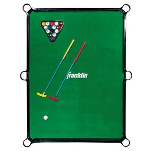 franklin sports billiards mini putt golf - mini golf + pool combo game - fun indoor + outdoor family game for kids + adults - solo + multiplayer game