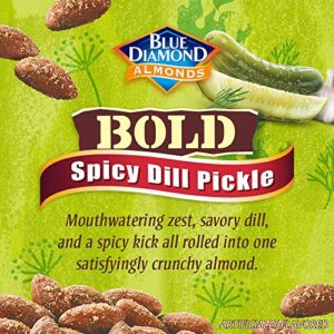 Blue Diamond Almonds Spicy Dill Pickle Flavored Snack Nuts, 6 Oz Resealable Can (Pack of 1)