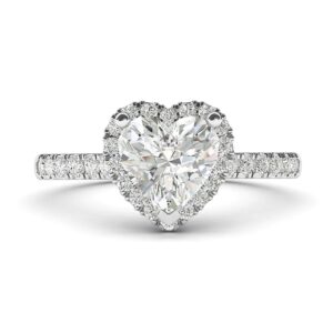 10k white gold simulated heart-shaped diamond halo engagement ring with side stones promise bridal ring (6)