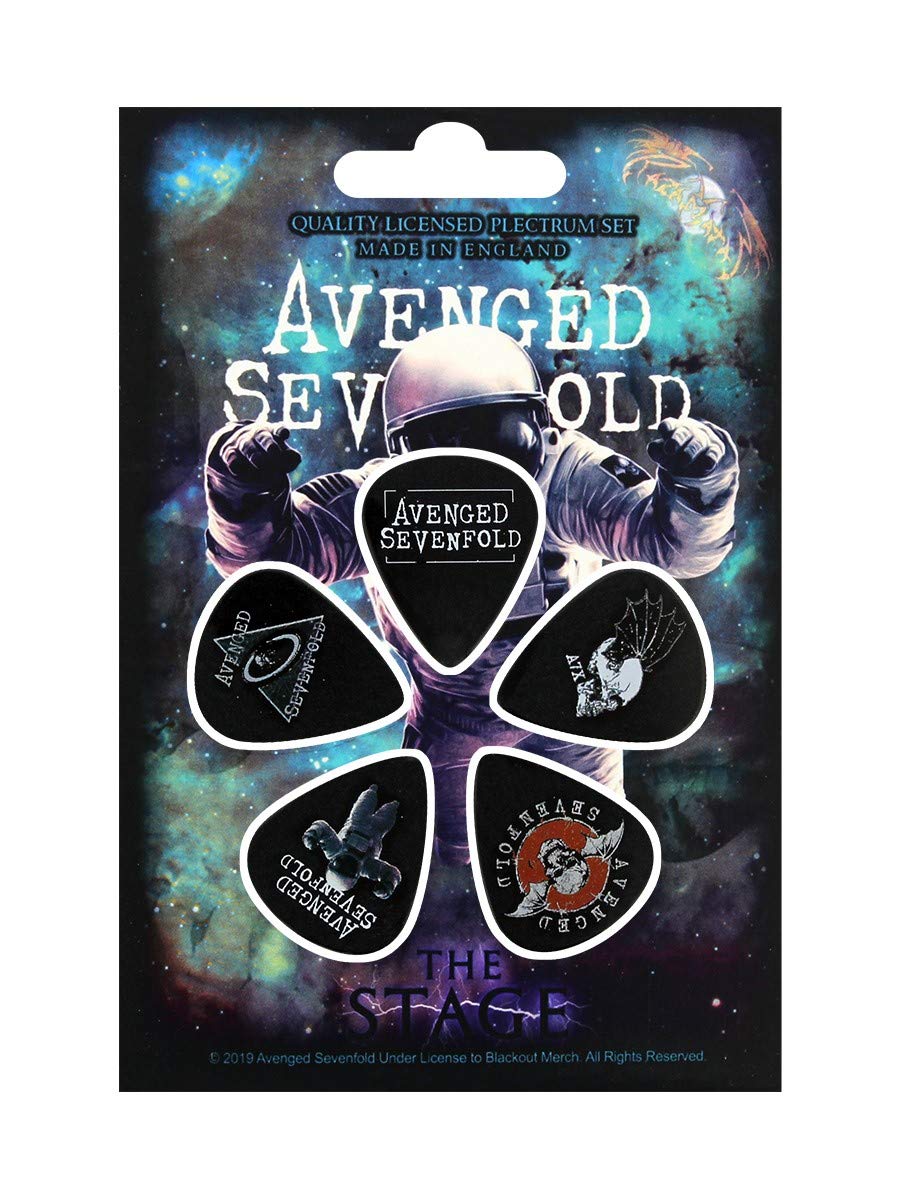 Avenged Sevenfold Plectrum The Stage Set of 5 Multicolours