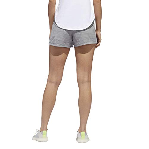 adidas Women's Pacer 3-Stripes Woven Short Medium Gray Heather/Black X-Large