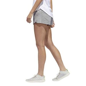 adidas Women's Pacer 3-Stripes Woven Short Medium Gray Heather/Black X-Large