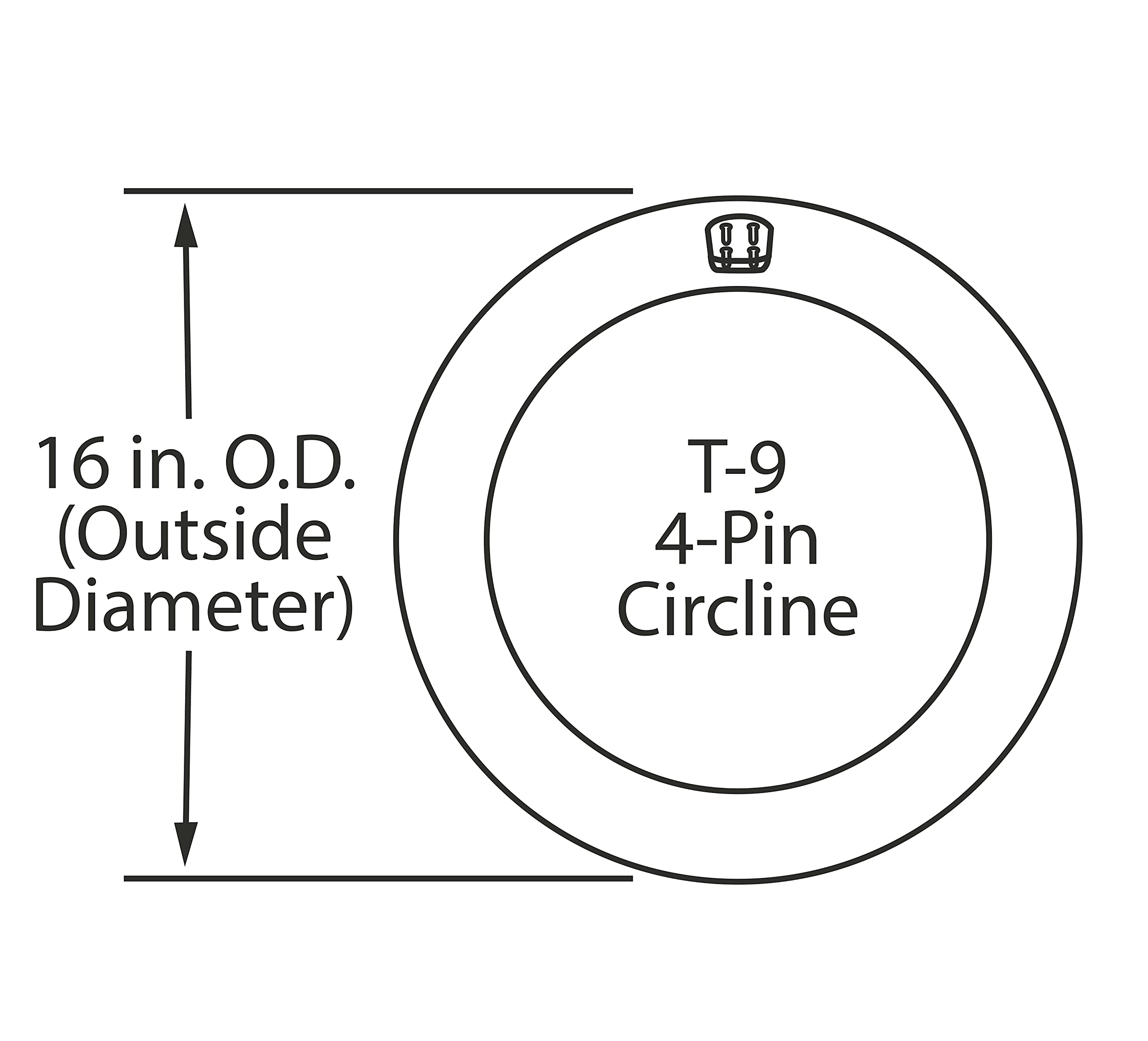 NYLL - 16 Inch/ 16" Plug & Play T9 Circline LED Lamp - Daylight (6000K) Circular Bulb Directly Relamp 40 Watt Fluorescent Bulb FC16T9/D, FCL40 (Without rewiring or Modification) - Ballast Required!