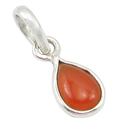 SilverStarJewel 925 Sterling Silver Real Carnelian Pendant Best 25 December Deals Jewelry