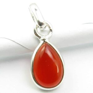 SilverStarJewel 925 Sterling Silver Real Carnelian Pendant Best 25 December Deals Jewelry