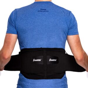 franklin sports lower back brace - adjustable back support stabilizer - comfortable lumbar support, pain relief + compression - one size