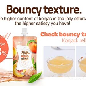 RAWEL Thingle Delicous Konjac Jelly 1box (130ml x 10packs) / 6 Calories/Sugar Free/Low Calories/Fruit Flavor Jelly with low carb/Drinkable Zero Sugar Jelly Dessert (Hibiscus & Pomegrante)