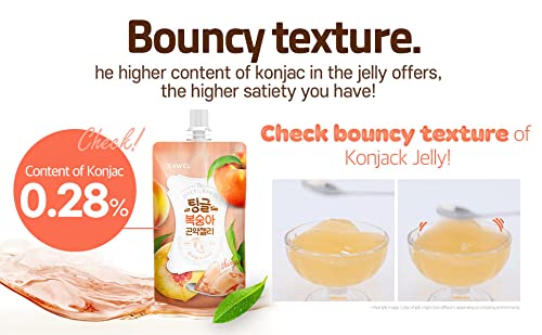 RAWEL Thingle Delicous Konjac Jelly 1box (130ml x 10packs) / 6 Calories/Sugar Free/Low Calories/Fruit Flavor Jelly with low carb/Drinkable Zero Sugar Jelly Dessert (Hibiscus & Pomegrante)