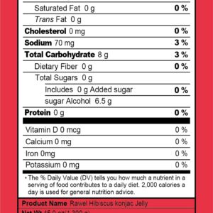 RAWEL Thingle Delicous Konjac Jelly 1box (130ml x 10packs) / 6 Calories/Sugar Free/Low Calories/Fruit Flavor Jelly with low carb/Drinkable Zero Sugar Jelly Dessert (Hibiscus & Pomegrante)